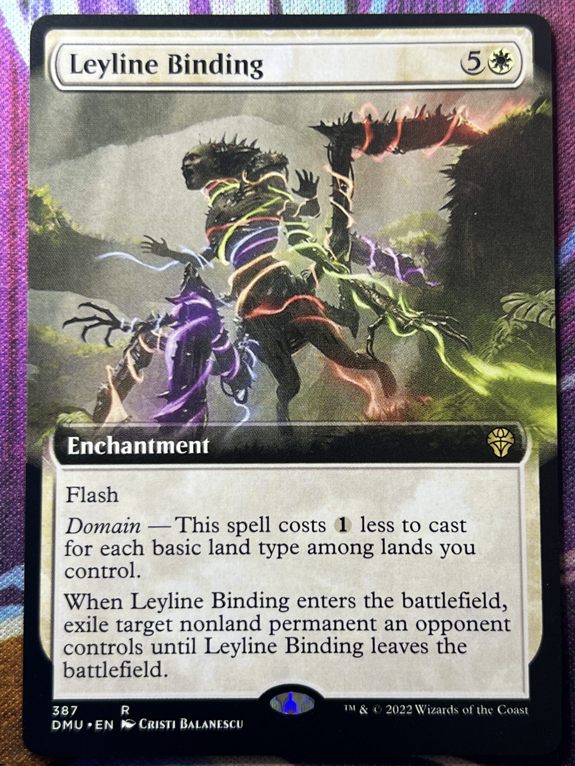 Leyline Binding DMU Extended Art – Bootleg Mage Leyline Binding DMU Extended Art – Bootleg Mage